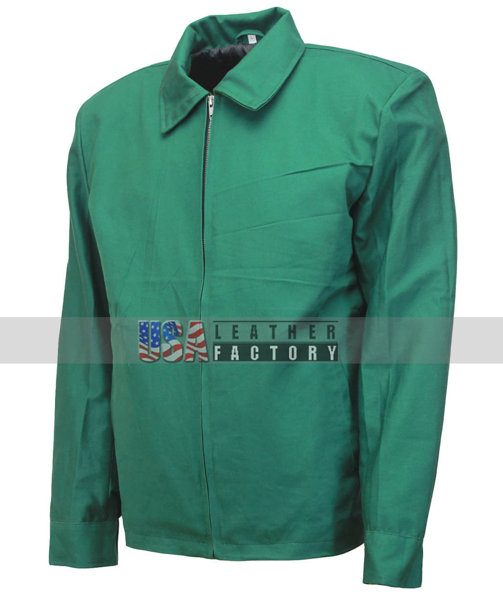 Bullet Train Ladybug Jacket | Brad Pitt Green Cotton Jacket
