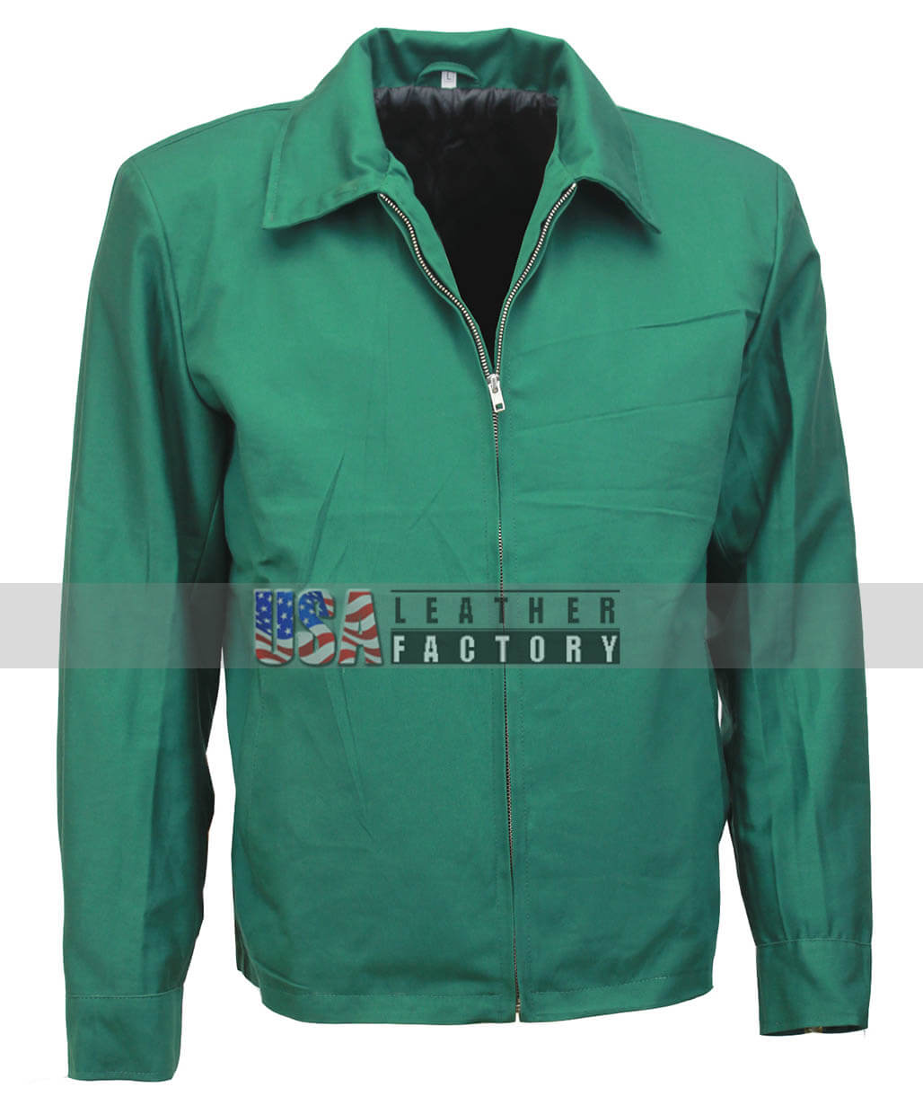 Bullet Train Ladybug Jacket | Brad Pitt Green Cotton Jacket