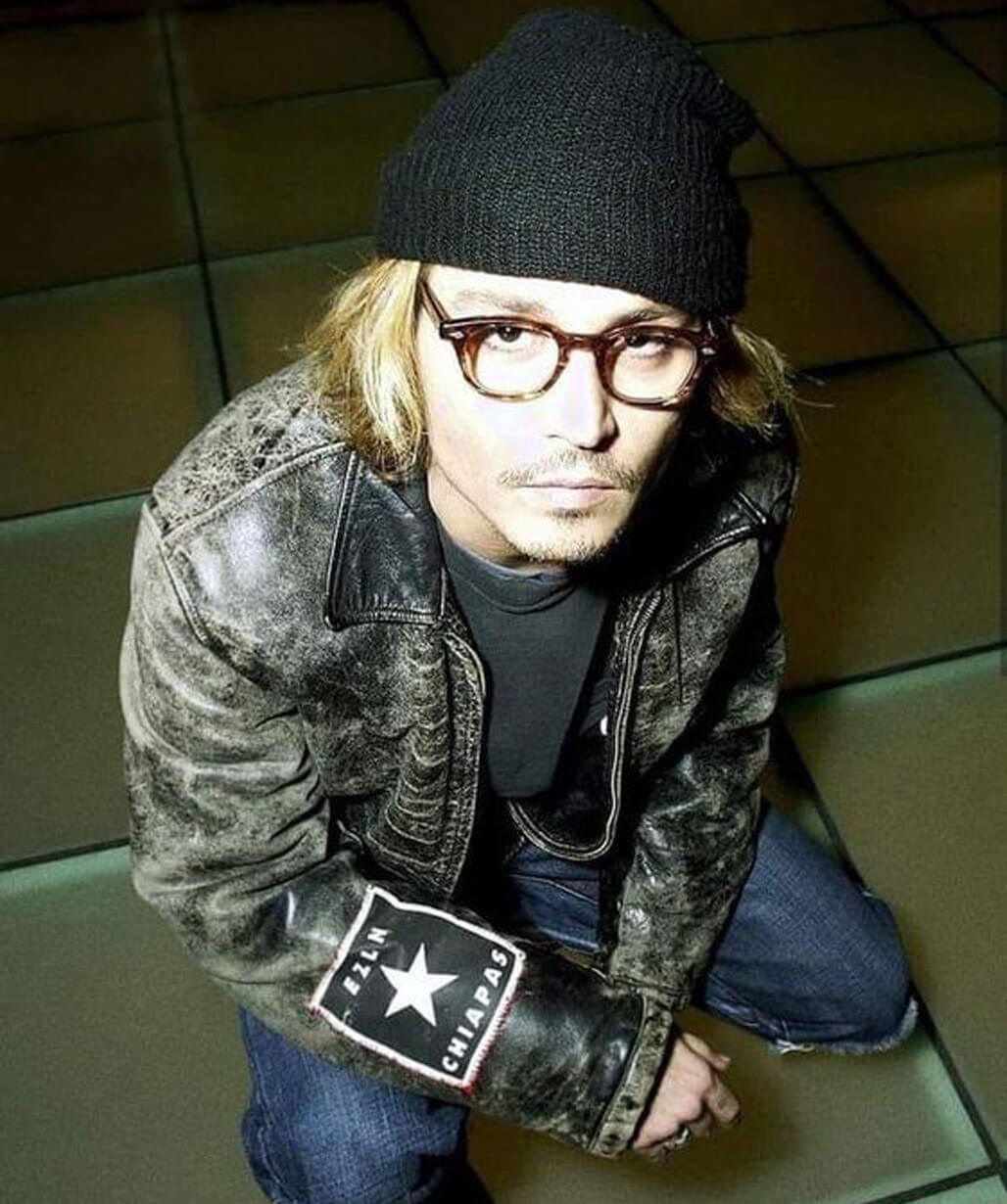 Johnny Depp Distressed Brown Leather Jacket