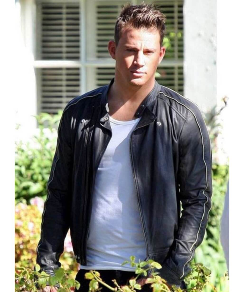 Channing Tatum Grey Leather Jacket - USA Leather Factory