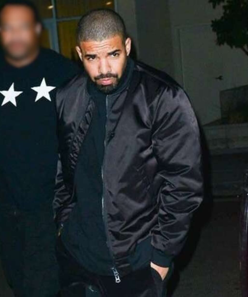 Drake Scorpion June Black Bomber Jacket - USA Leather Factory