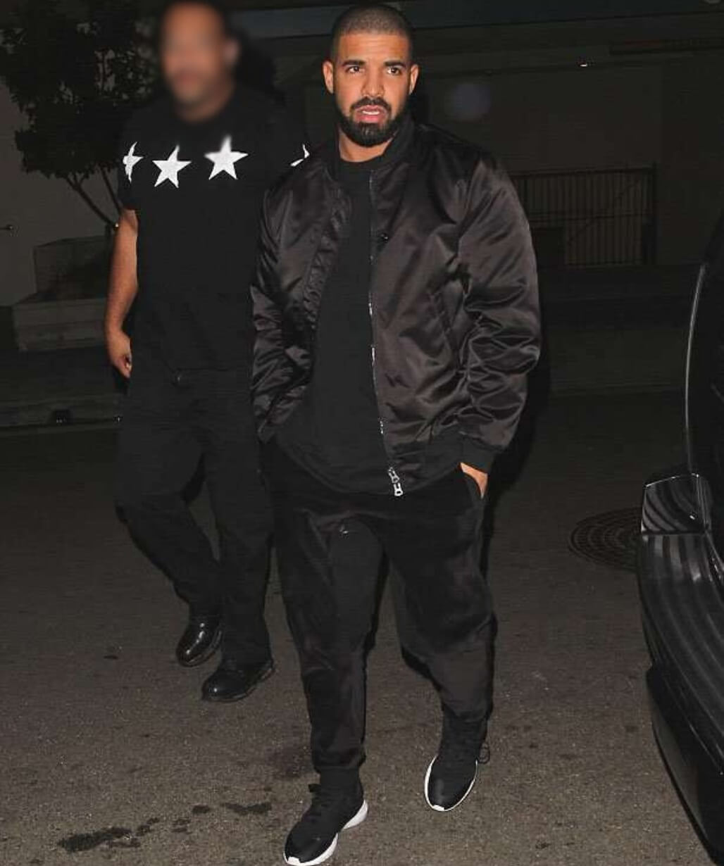 Drake Scorpion June Black Bomber Jacket - USA Leather Factory