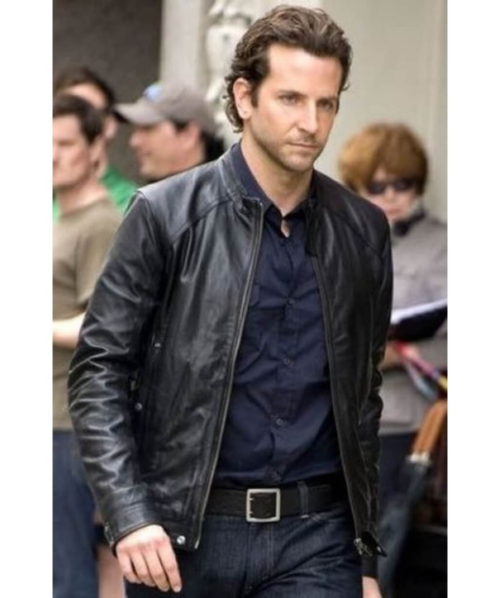 Bradley Cooper Black Biker Jacket - USA Leather Factory