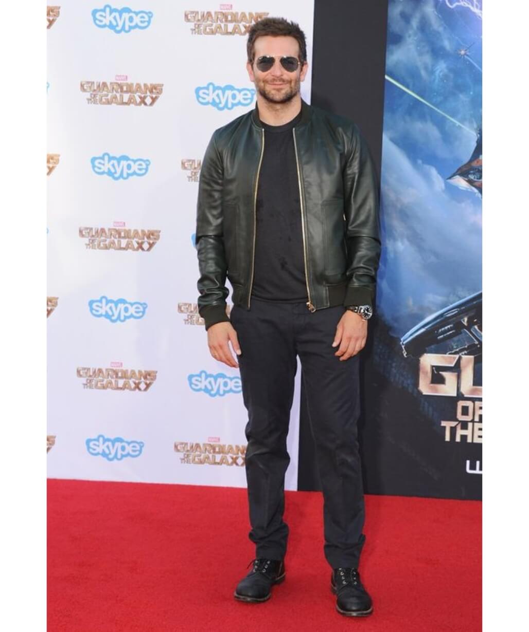 Bradley Cooper Iconic Black Bomber Jacket - USA Leather Factory