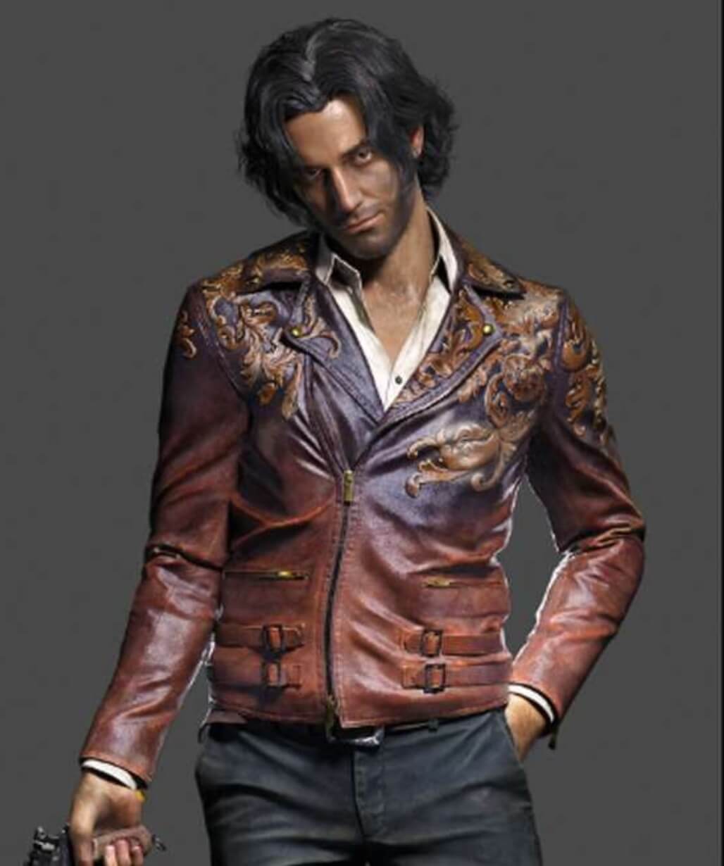Dr. Luis Serra Navarro Resident Evil 4 Leather Jacket - USA Leather Factory