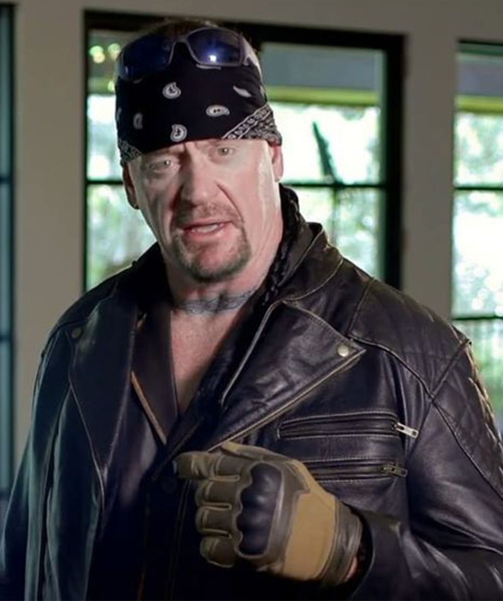 The Undertaker Black Motorcycle Leather Jacket
