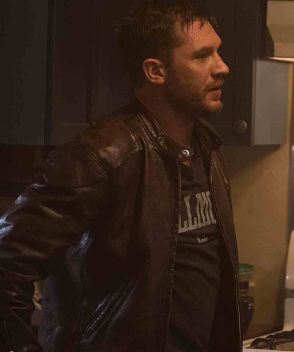 Venom Tom Hardy Black Leather Jacket - USA Leather Factory