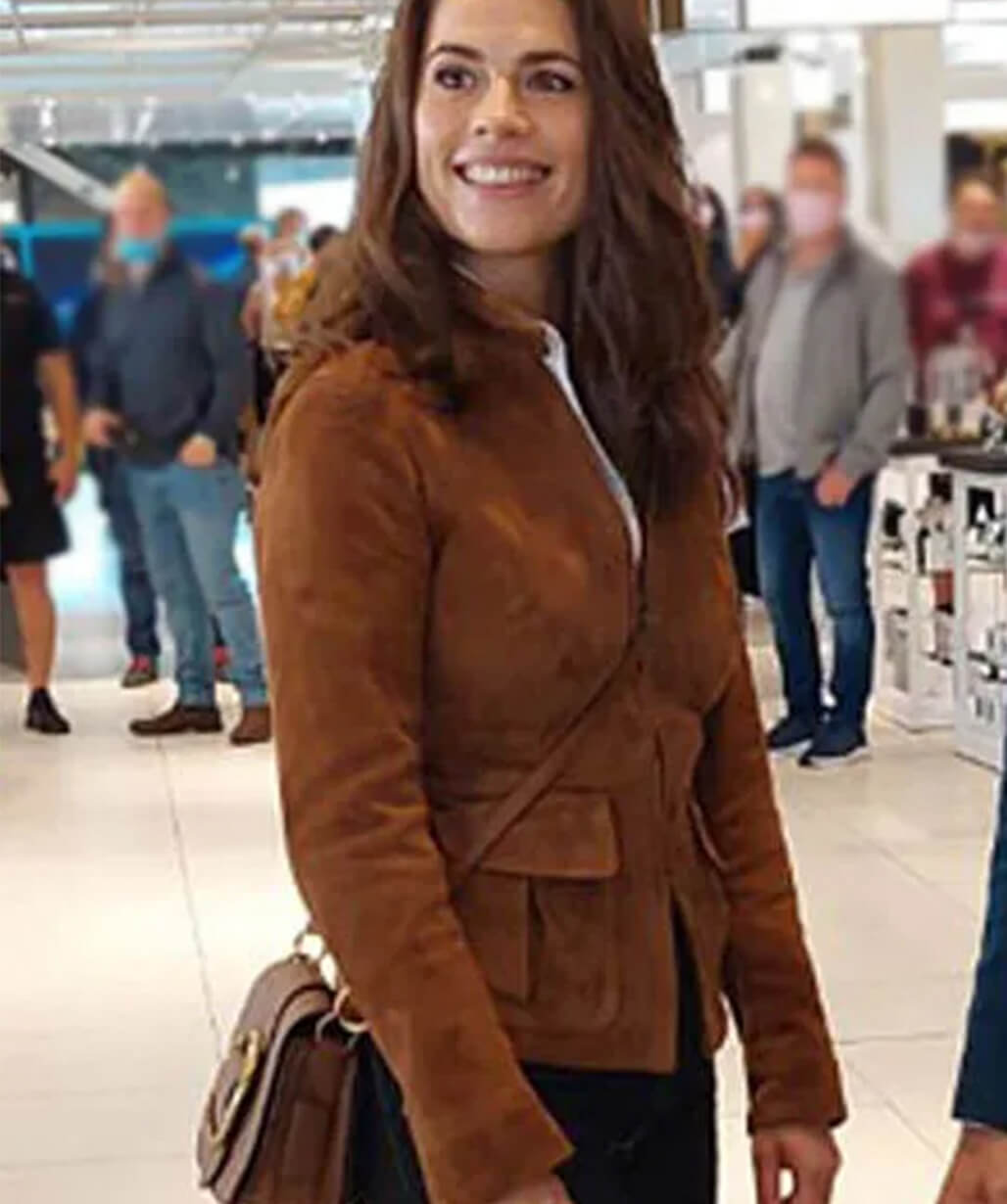 ission Impossible 7 Hayley Atwell Suede Leather Jacket