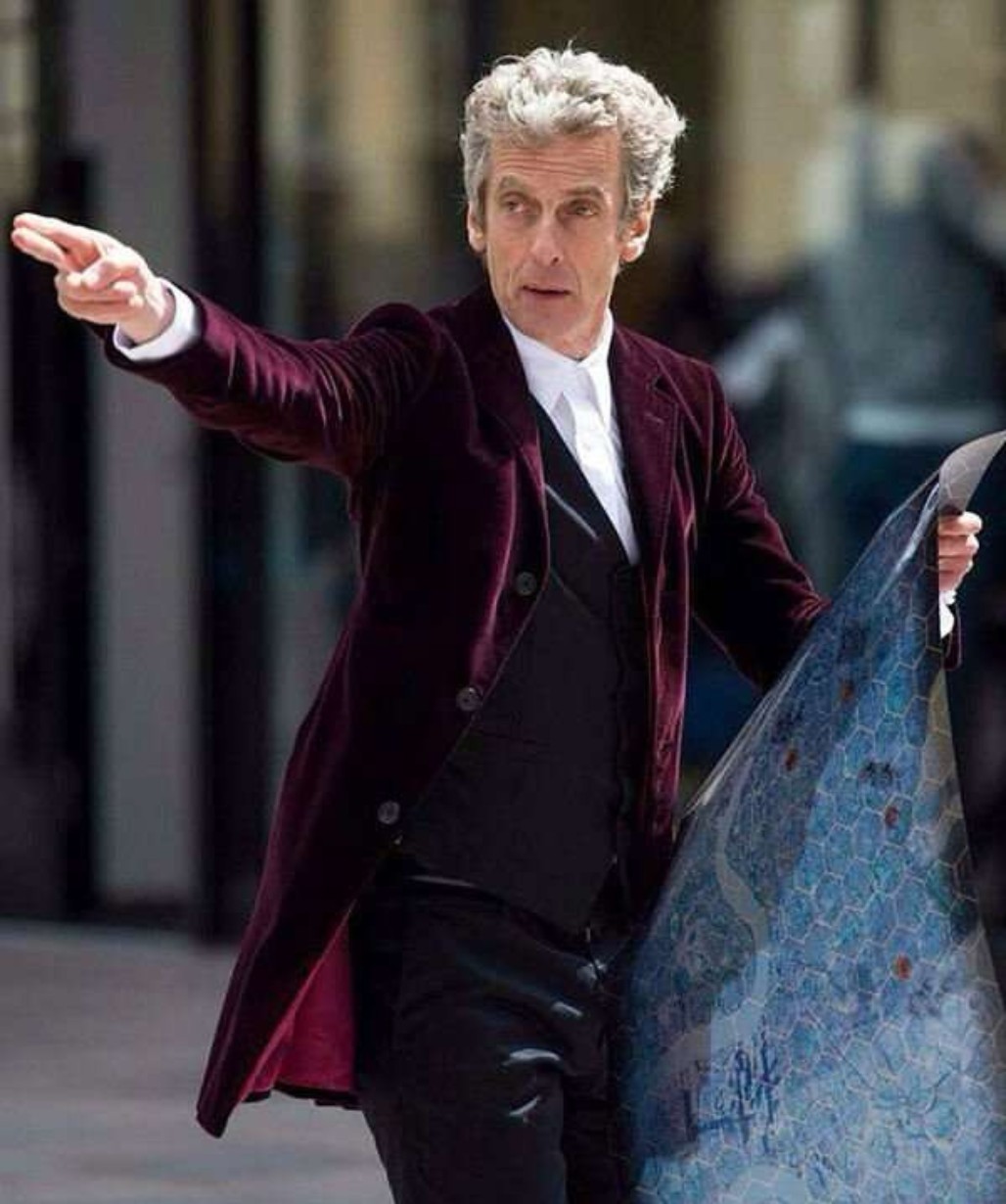 12th Doctor Maroon Velvet Coat - USA Leather Factory