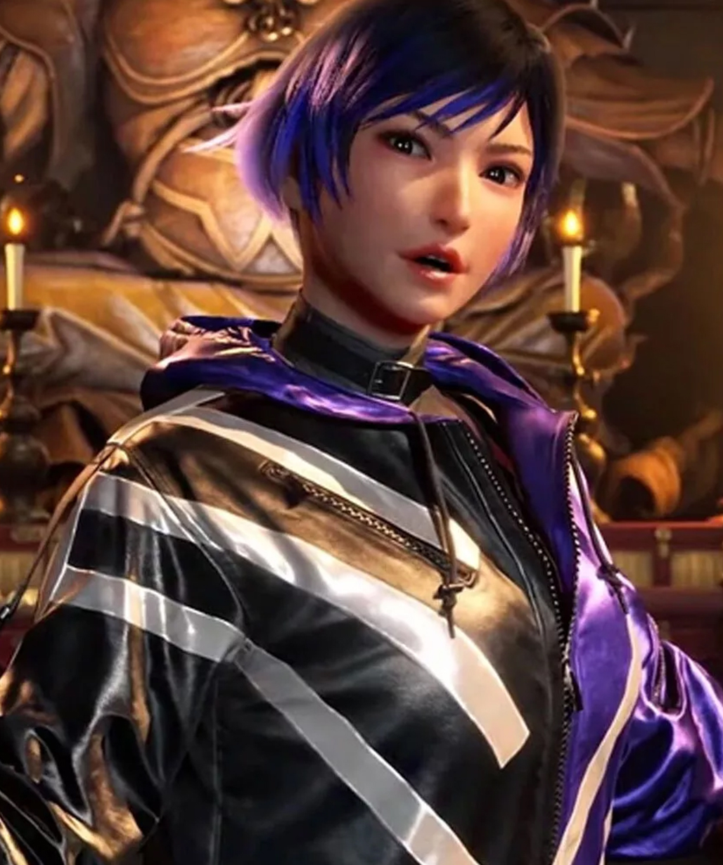 Reina Mishima Tekken 8 Hooded Leather Jacket