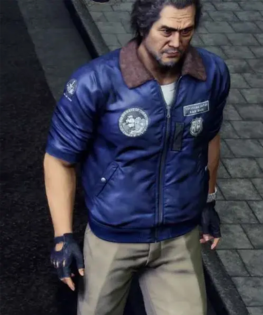 Kouichi Adachi Like a Dragon Infinite Wealth Leather.Jacket