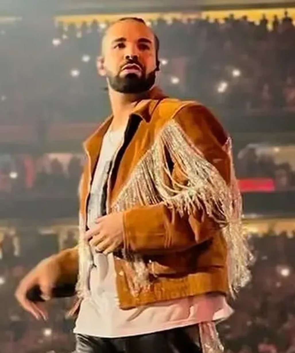 Houston Rodeo Drake Brown Fringe Jacket - USA Leather Factory