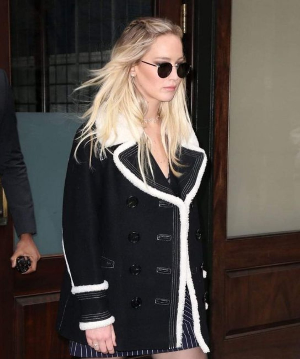 Jennifer Lawrence Black Suede Leather Jacket Usa Leather Factory 7776