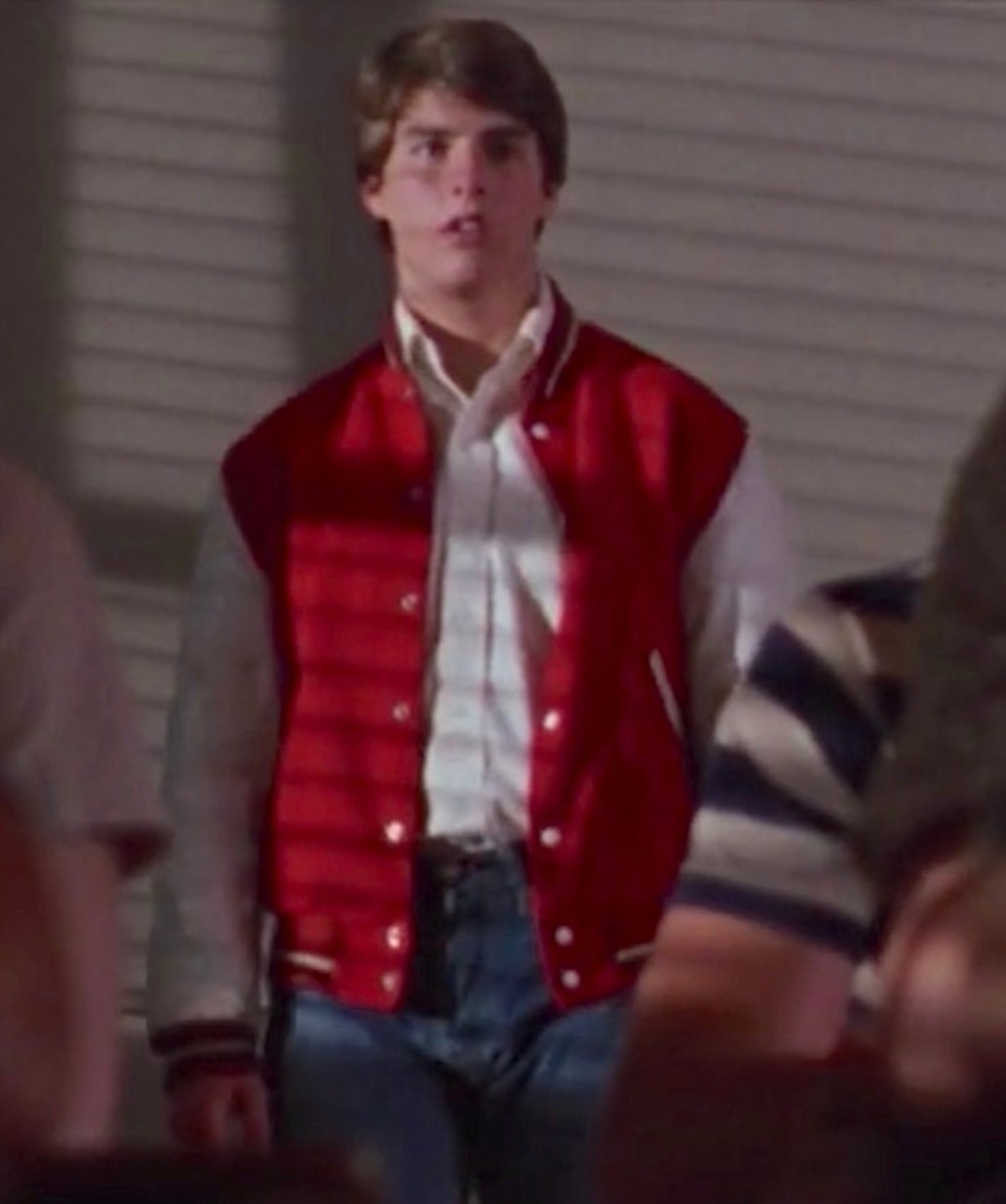Risky Business Tom Cruise Red Varsity Jacket