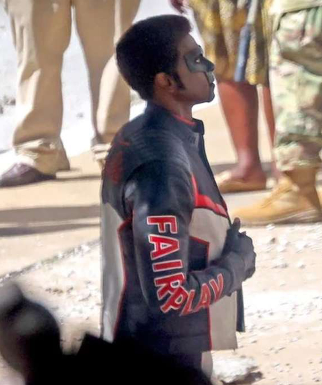 Edi Gathegi Superman 2025 Mister Terrific Leather Jacket