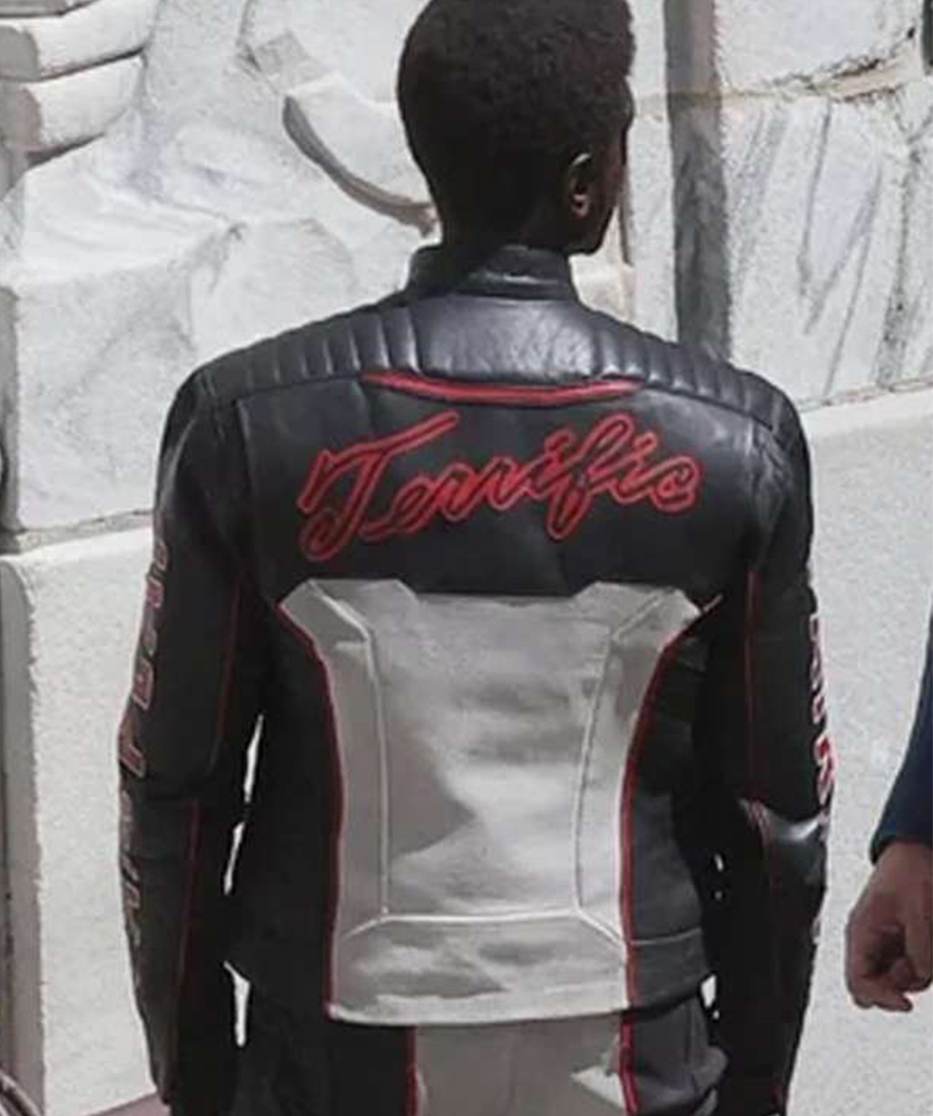Edi Gathegi Superman 2025 Mister Terrific Leather Jacket