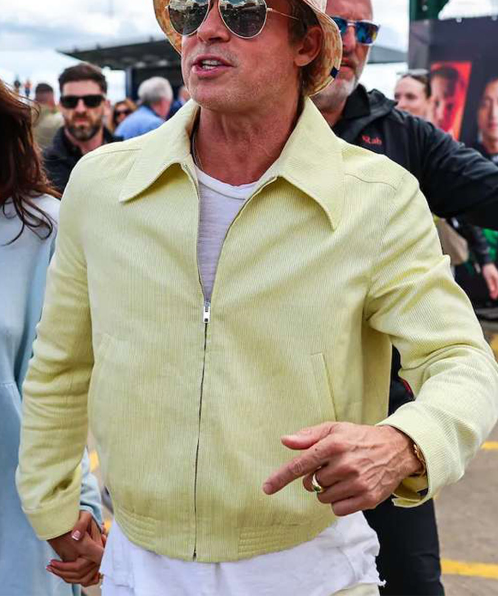 Brad Pitt F1 British Grand Prix Jacket - USA Leather Factory