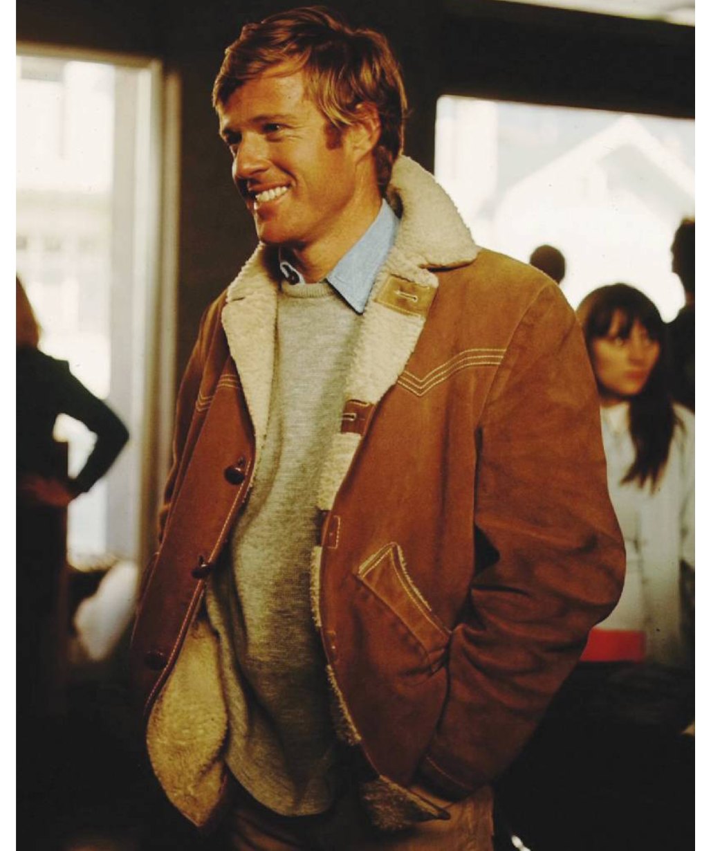 Chappellet Downhill Racer Robert Redford Shearling Leather Jacket - USA ...