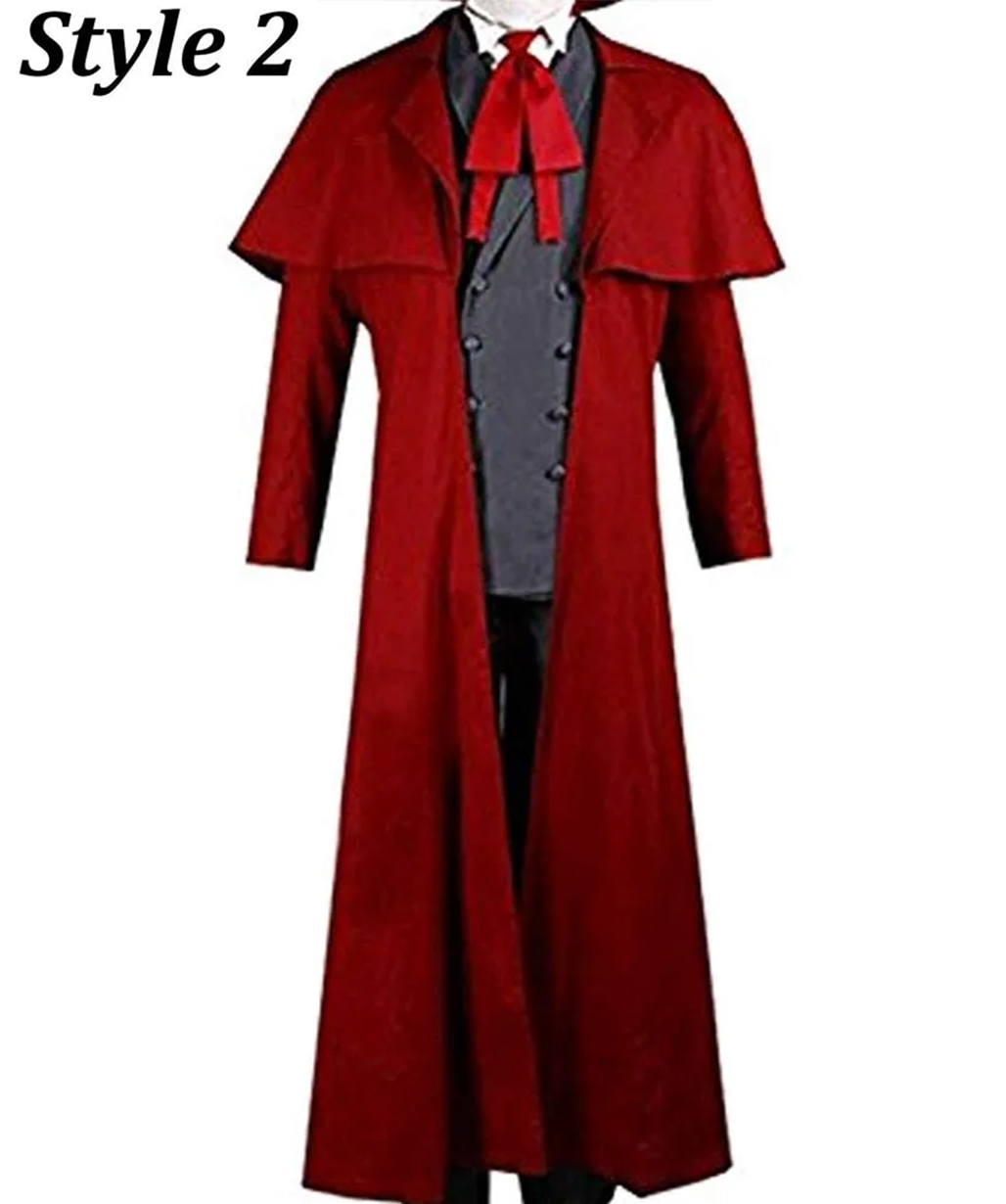 Alucard Hellsing Red Wool Coat - USA Leather Factory