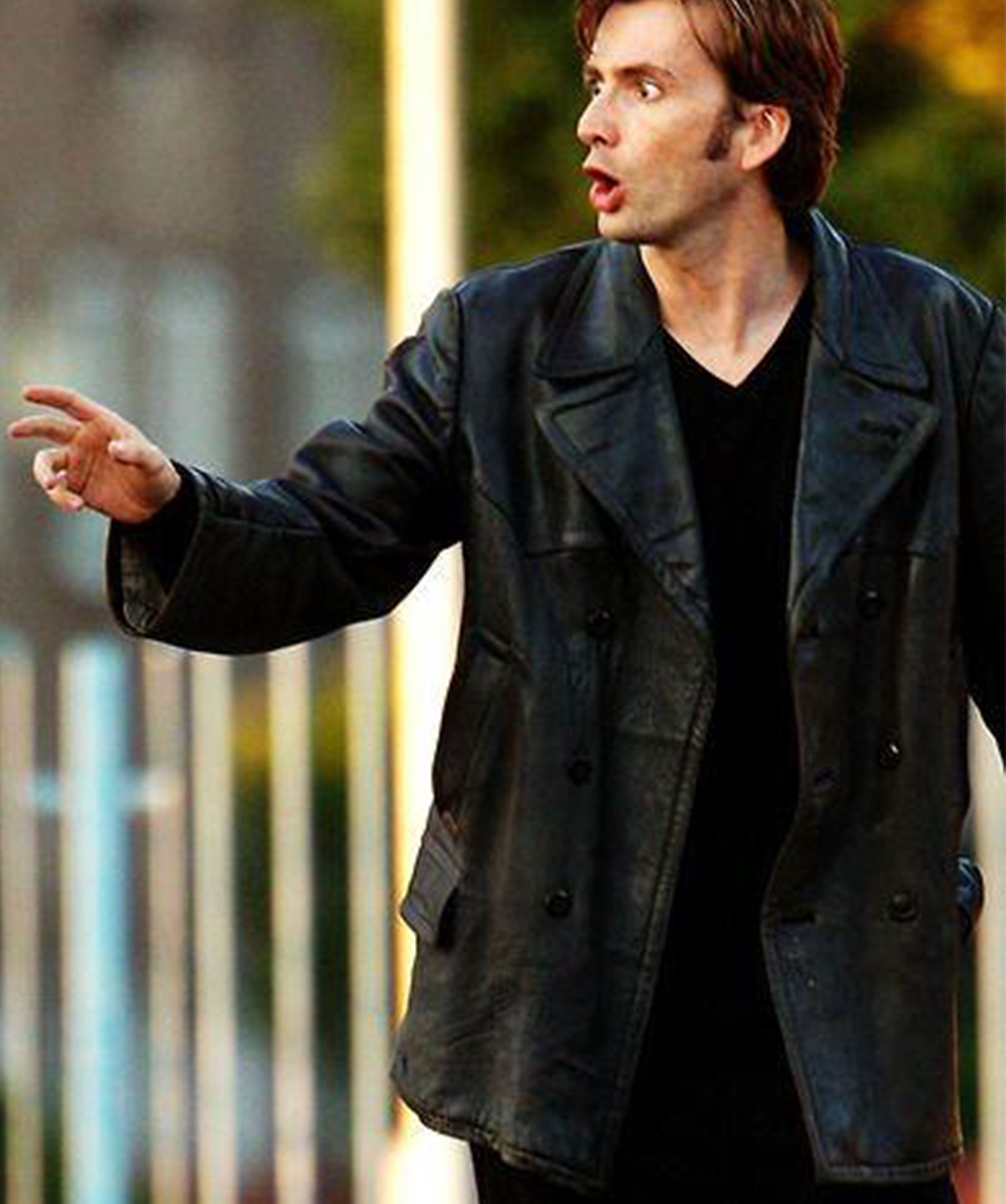David Tennant Doctor Who Leather Coat - USA Leather Factory