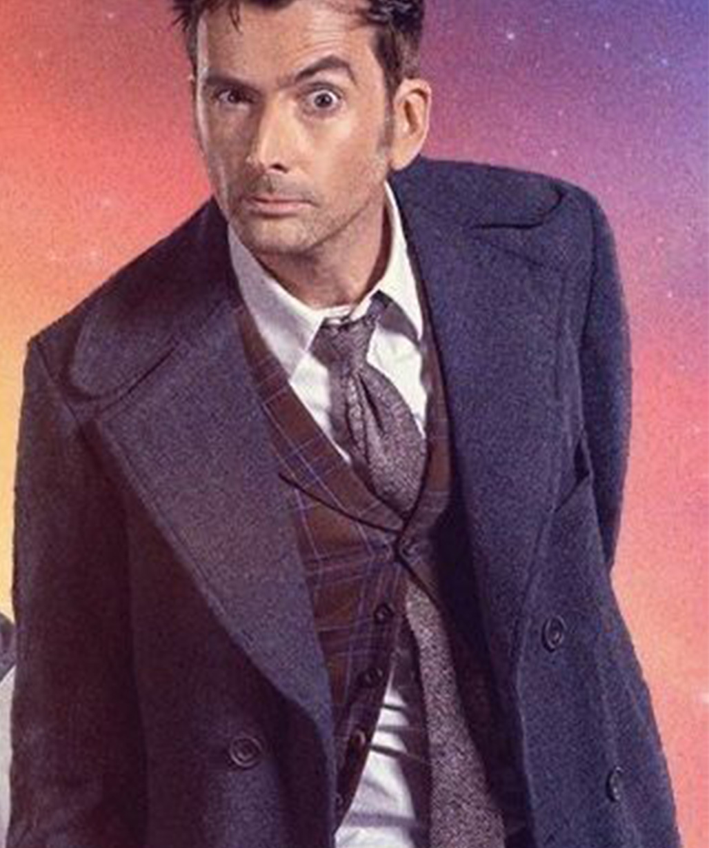 Fourteenth Doctor Who David Tennant Blue Wool Coat