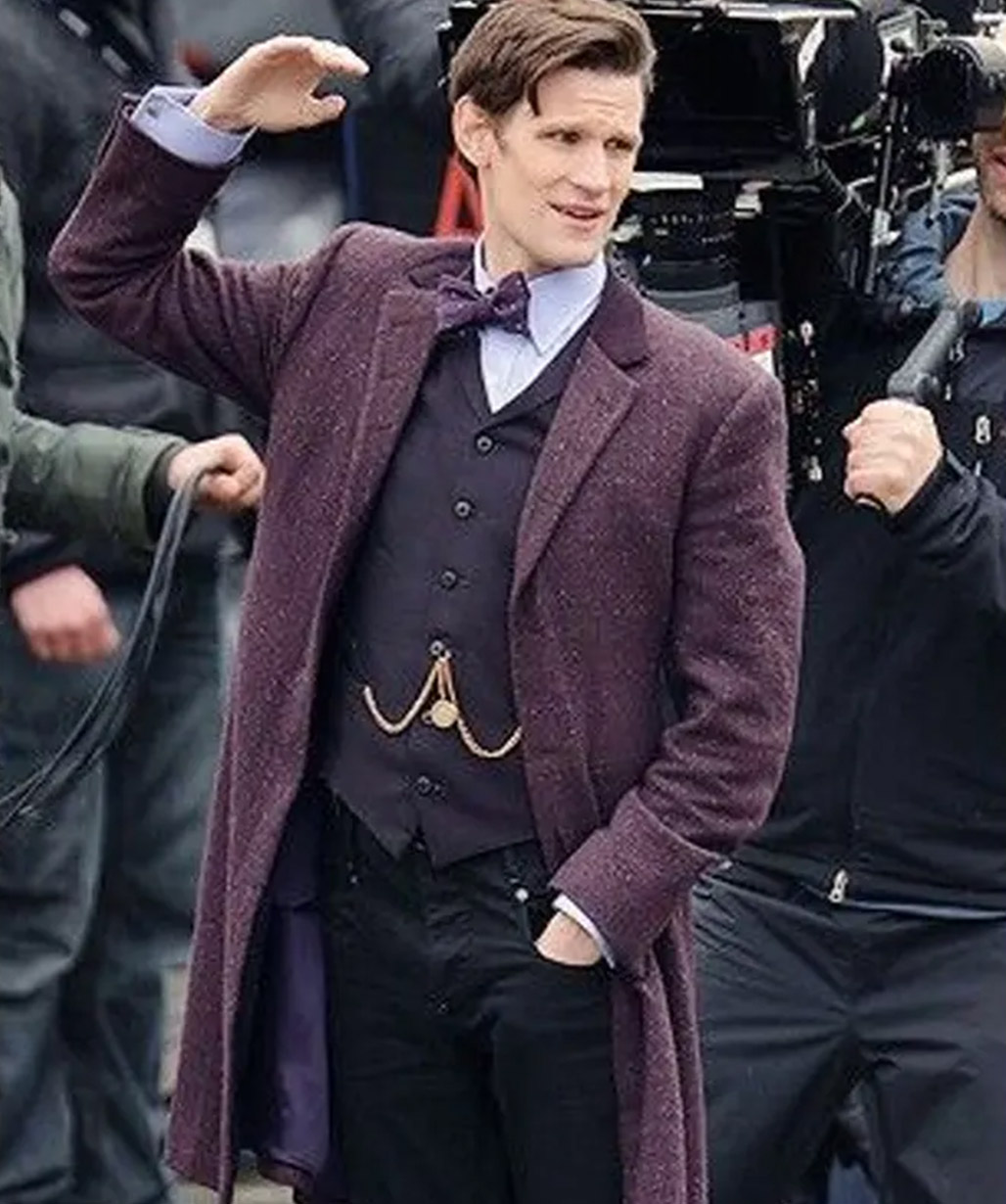 Matt Smith 11th Doctor Purple Coat - USA Leather Factory