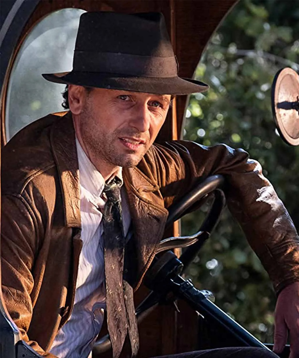 Perry Mason Matthew Rhys Waxed Leather Jacket