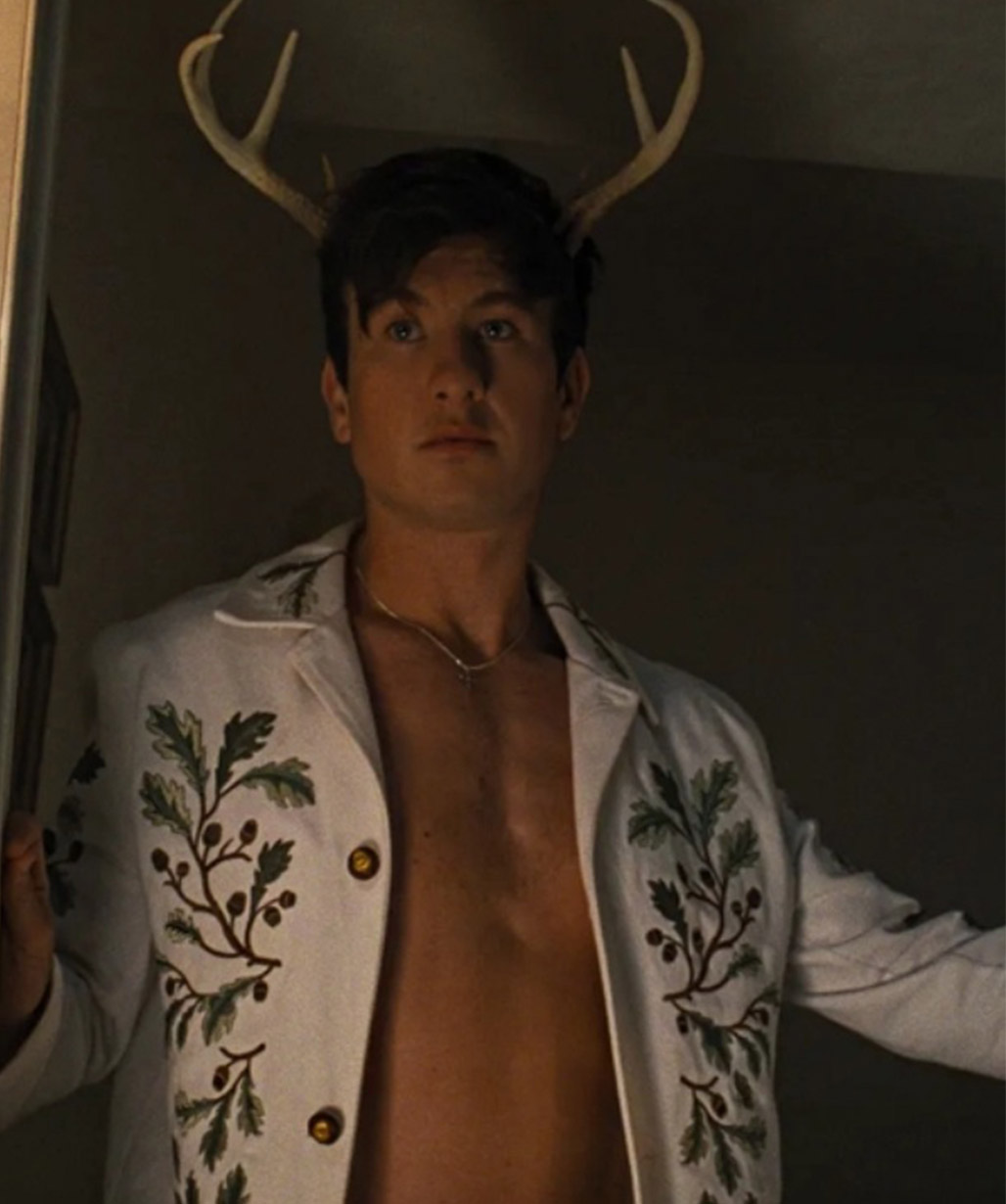 Saltburn Barry Keoghan Leaf Embroidery Jacket