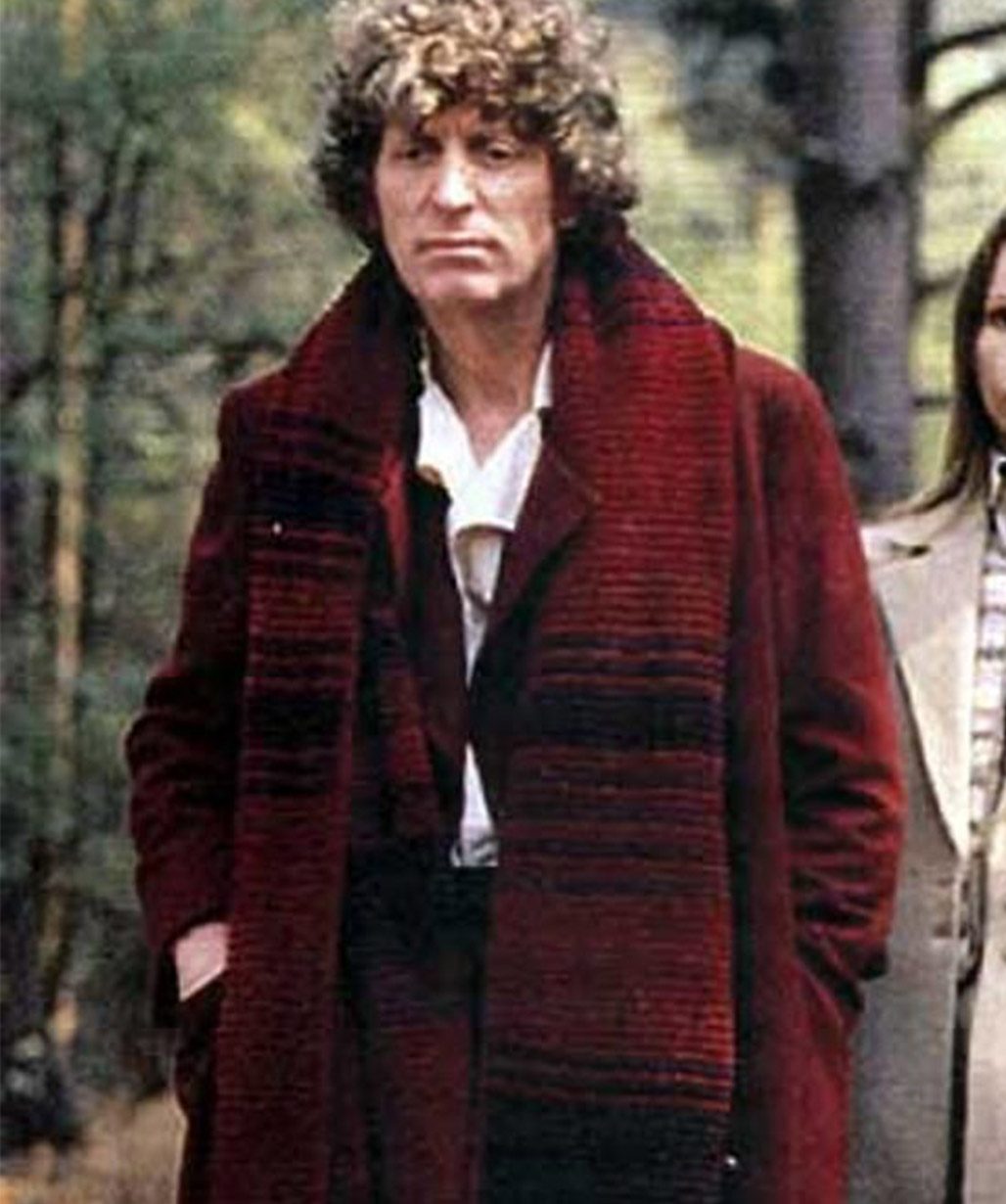 Tom Baker Fourth Doctor Who Red Wool Coat