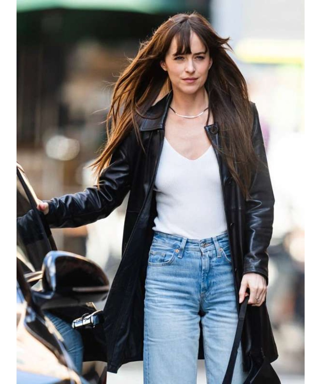 Dakota Johnson Materialists Black Leather Jacket - USA Leather Factory