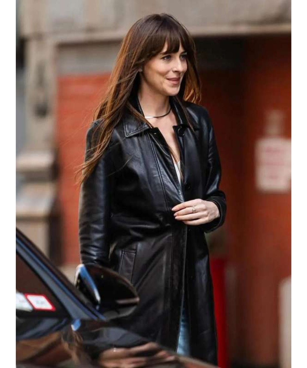 Dakota Johnson Materialists Black Leather Jacket - USA Leather Factory