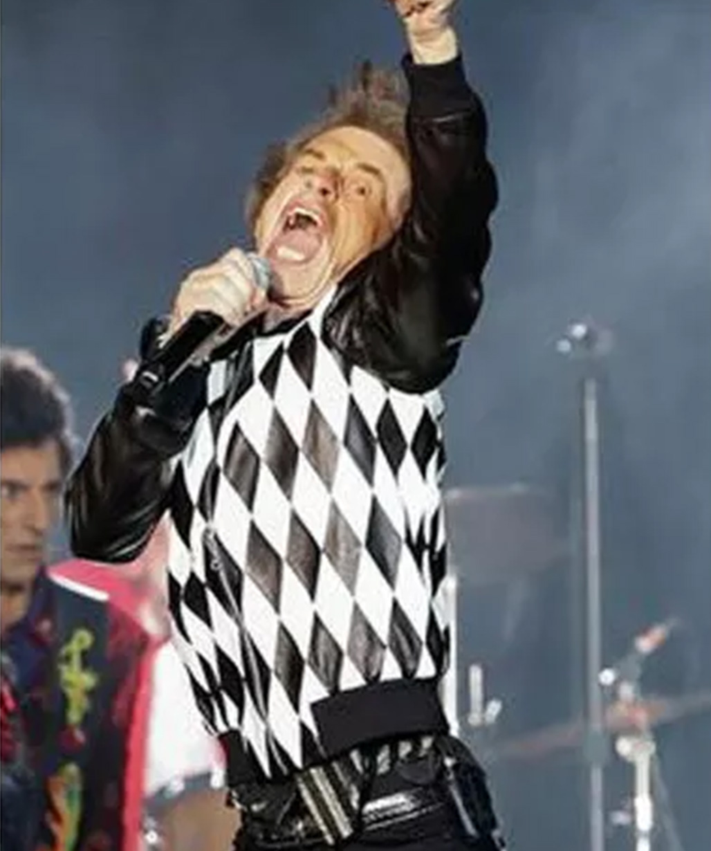 Mick Jagger Rolling Stones Black Leather Jacket