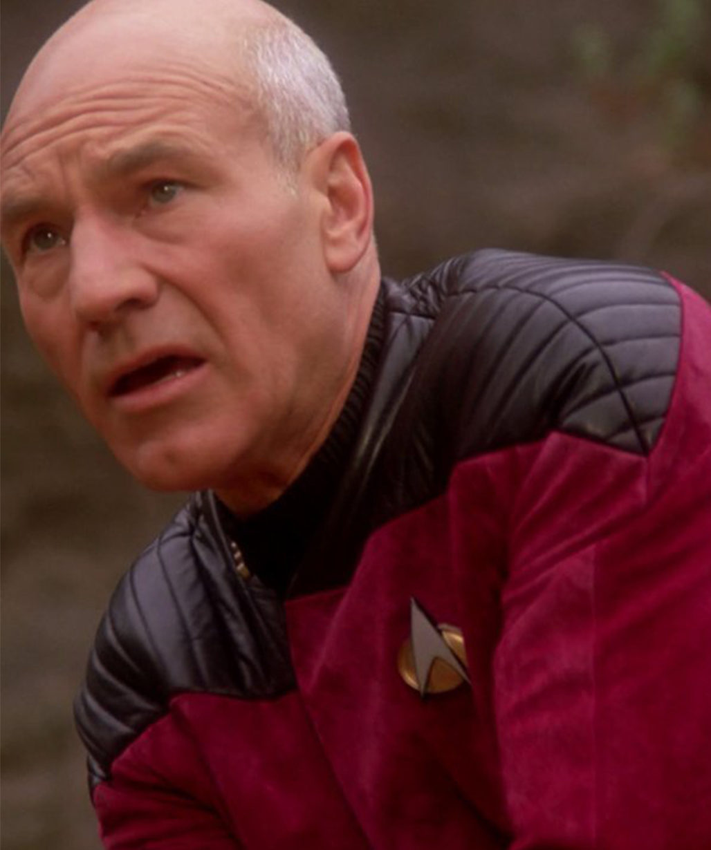 Star Trek Captain Picard Red Leather Jacket