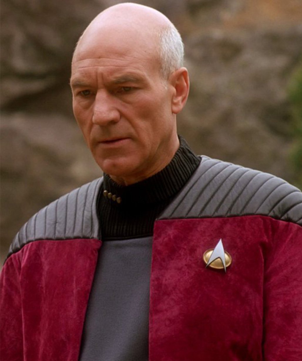 Star Trek Captain Picard Red Leather Jacket