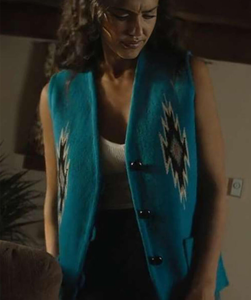 Trigger Warning Parker Jessica Alba Blue Vest