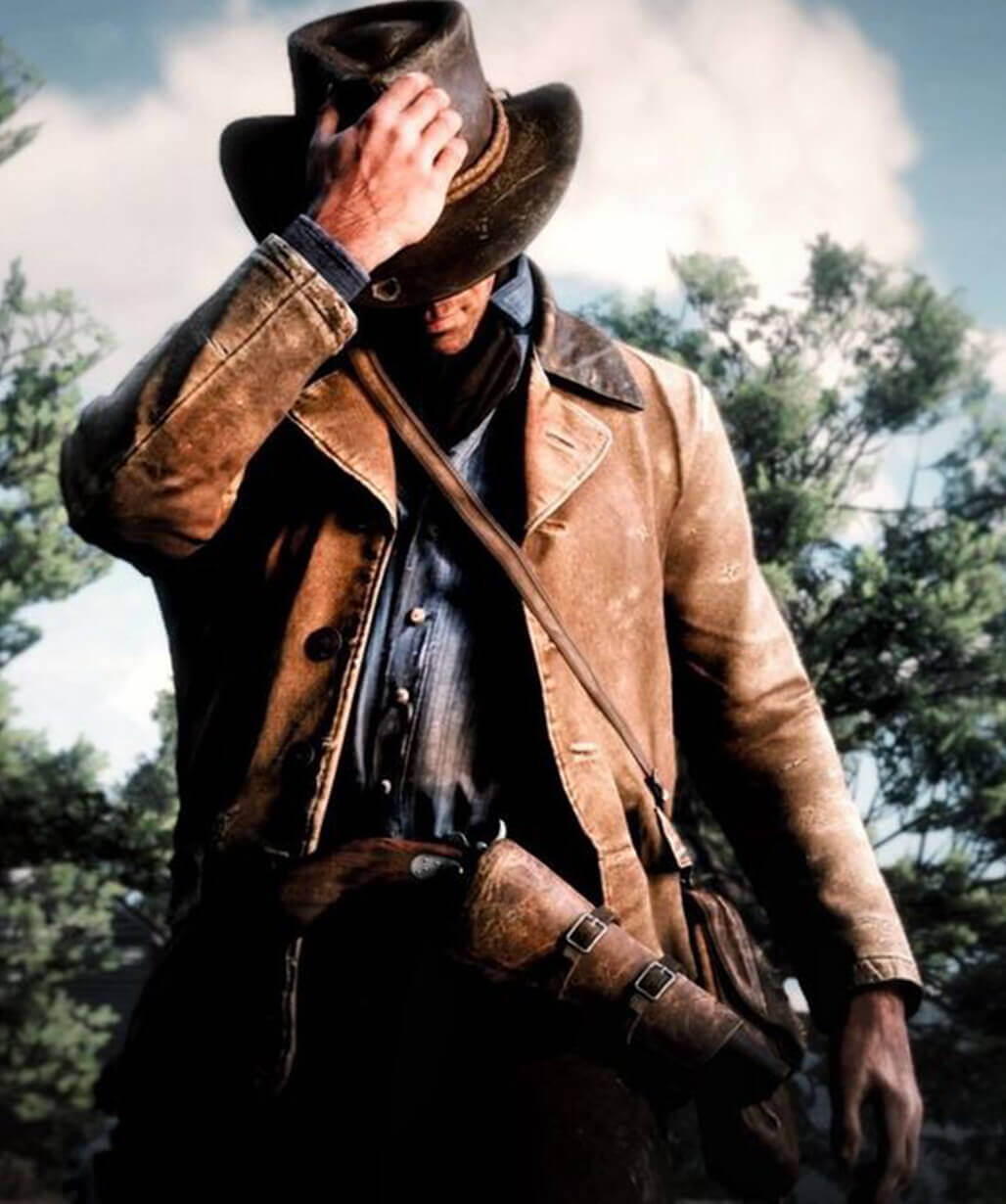 Arthur Morgan Red Dead Redemption 2 Brown Leather Jacket