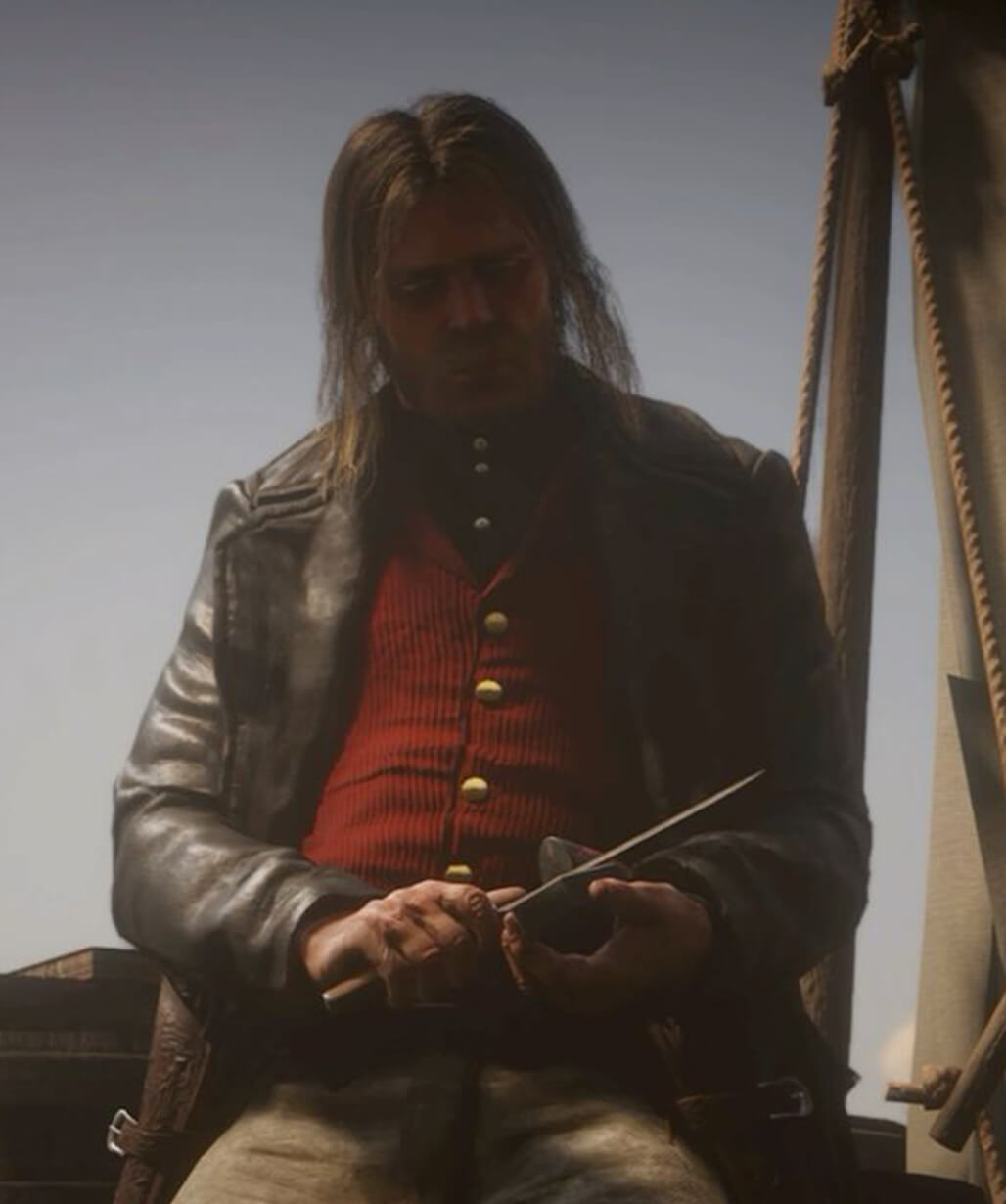 Red Dead Redemption Micah Bell Black Leather Coat