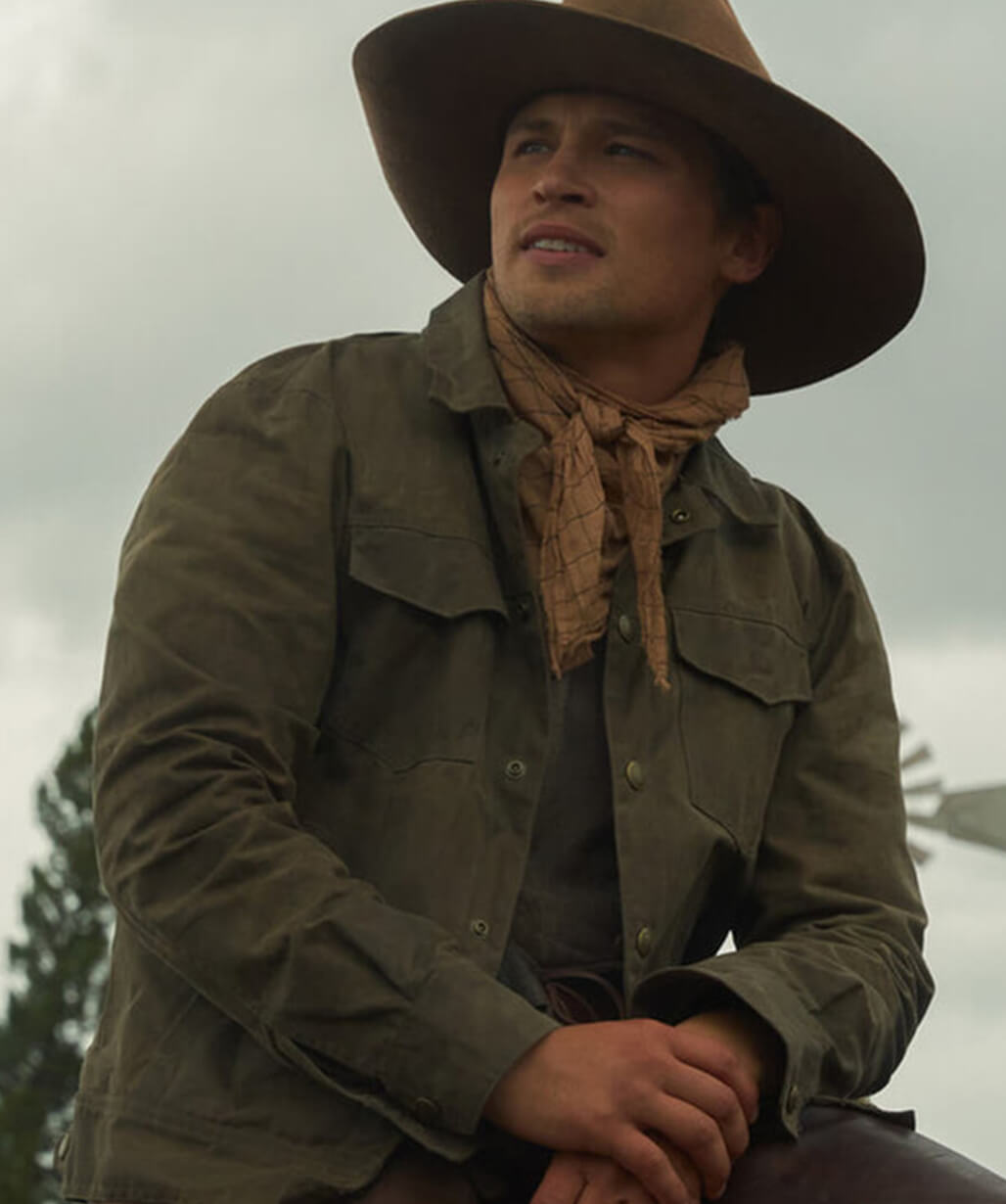 1923 Jack Dutton Grey Cotton Jacket - USA Leather Factory