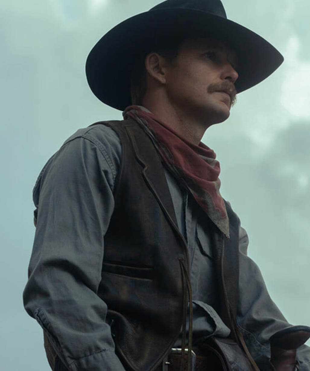 Brian Geraghty 1923 Zane Davis Brown Leather Vest