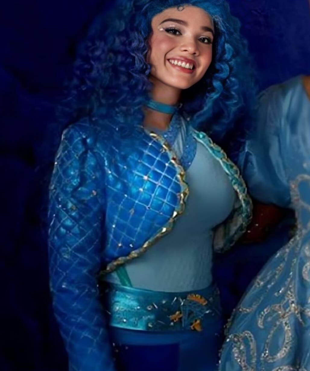 Descendants The Rise Of Red Malia Baker Blue Leather Jacket - USA ...