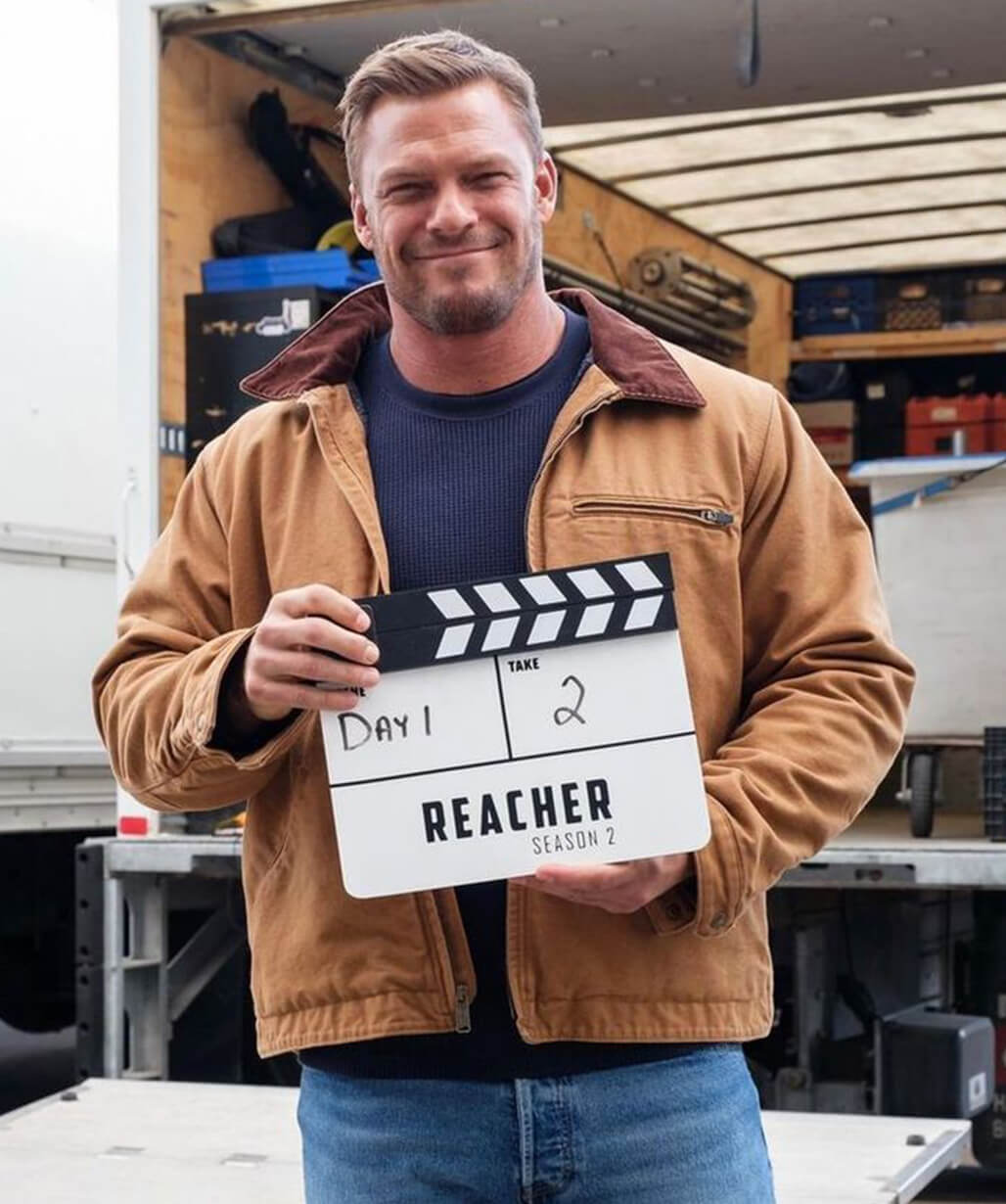 Alan Ritchson Reacher S2 Jack Reacher Brown Jacket