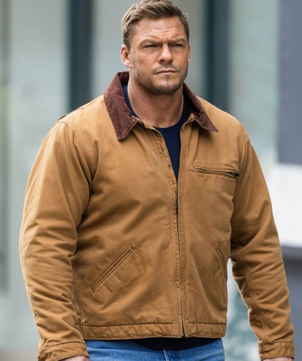 Alan Ritchson Reacher S2 Jack Reacher Brown Jacket