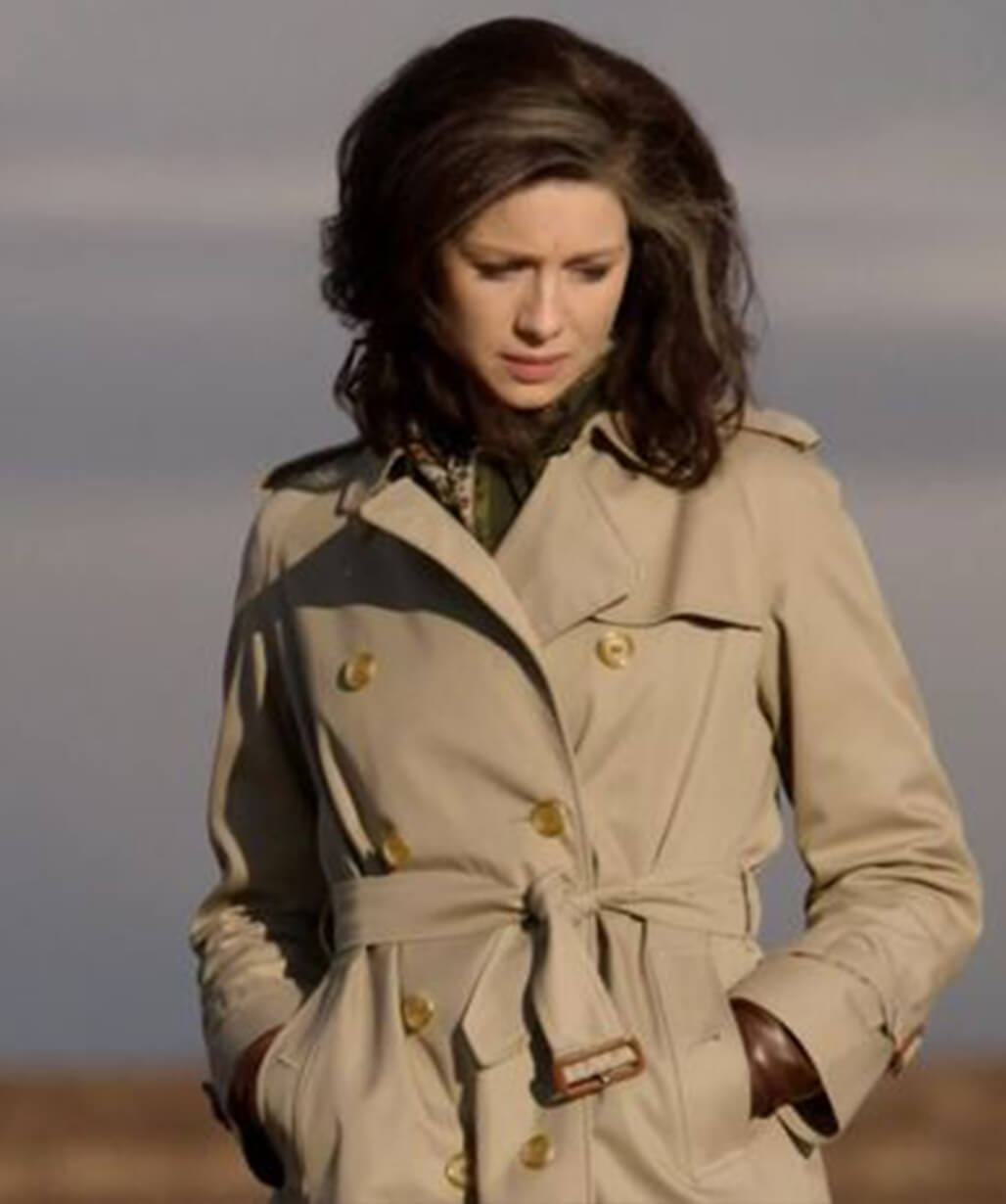 Claire Fraser Outlander S02 White Wool Coat