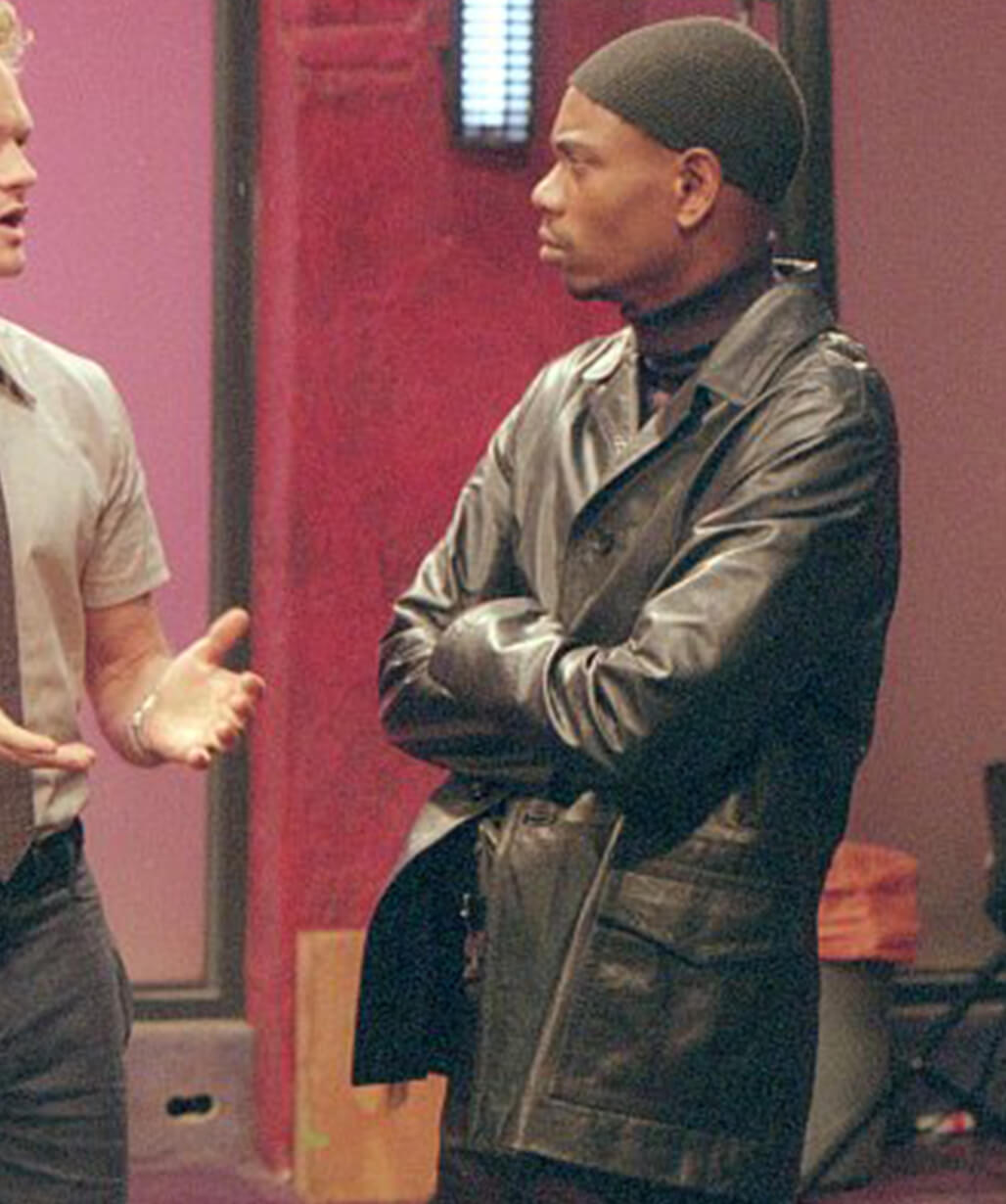 Dave Chappelle Undercover Brother Black Leather Jacket