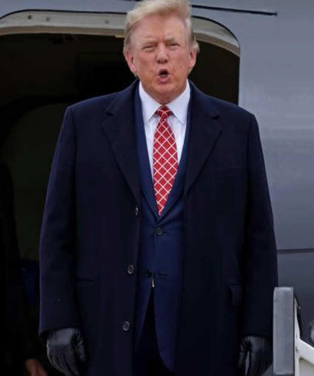 Donald Trump Black Wool Coat - USA Leather Factory