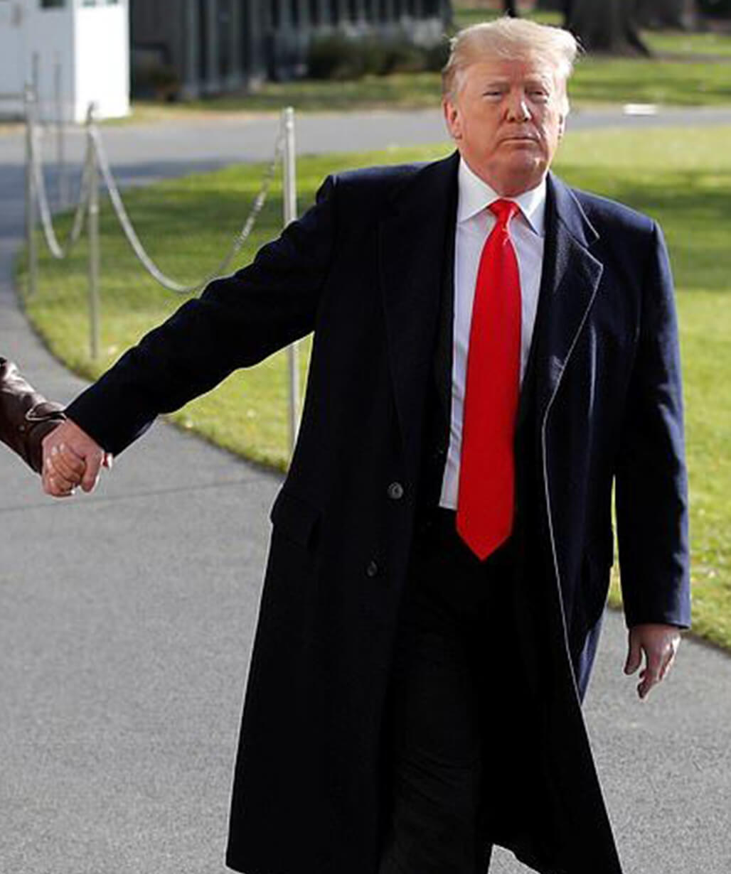 Donald Trump Black Wool Coat - USA Leather Factory
