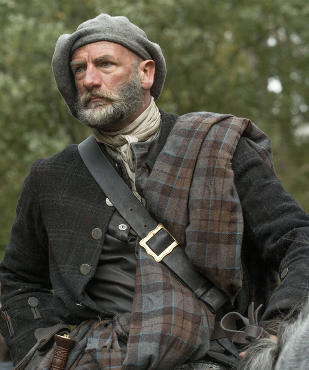 Dougal MacKenzie Outlander S01 Black Wool Coat - USA Leather Factory