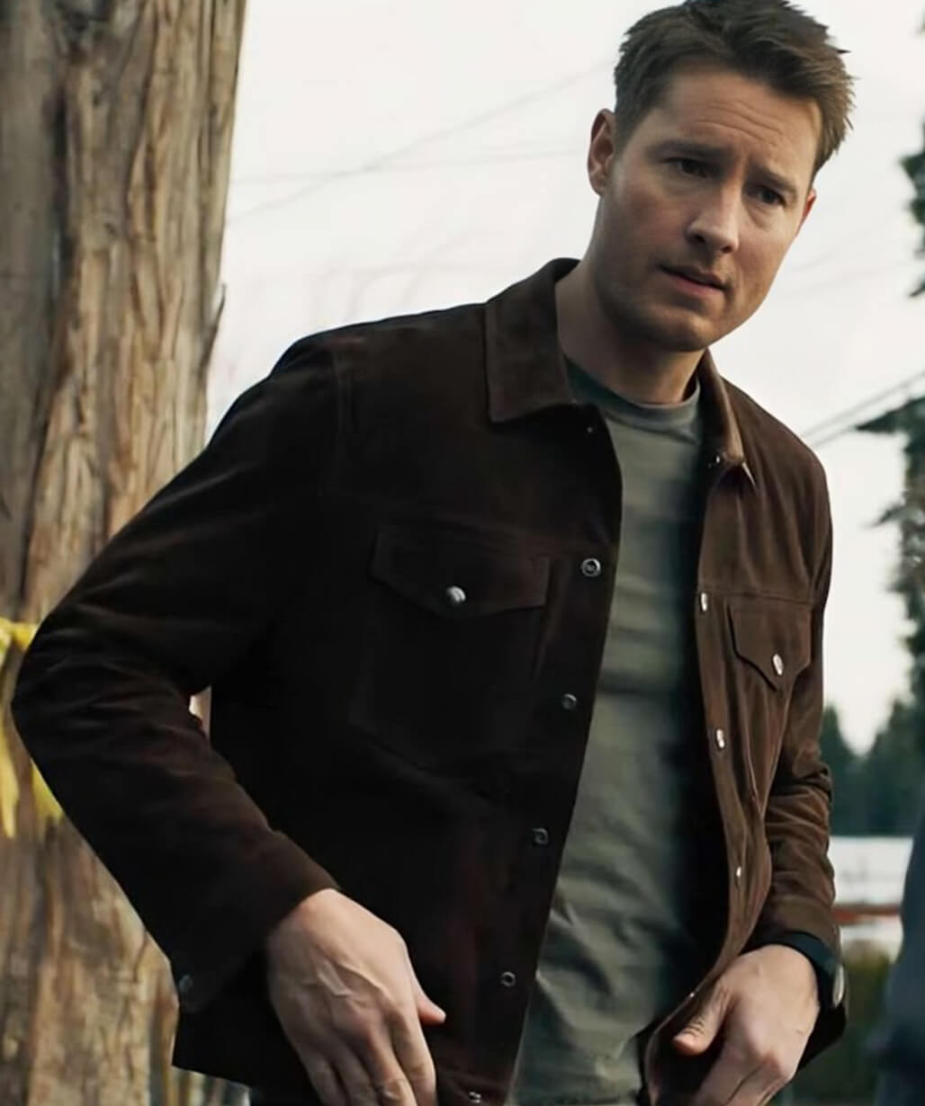 Justin Hartley Tracker Colter Shaw Brown Suede Leather Jacket - USA ...
