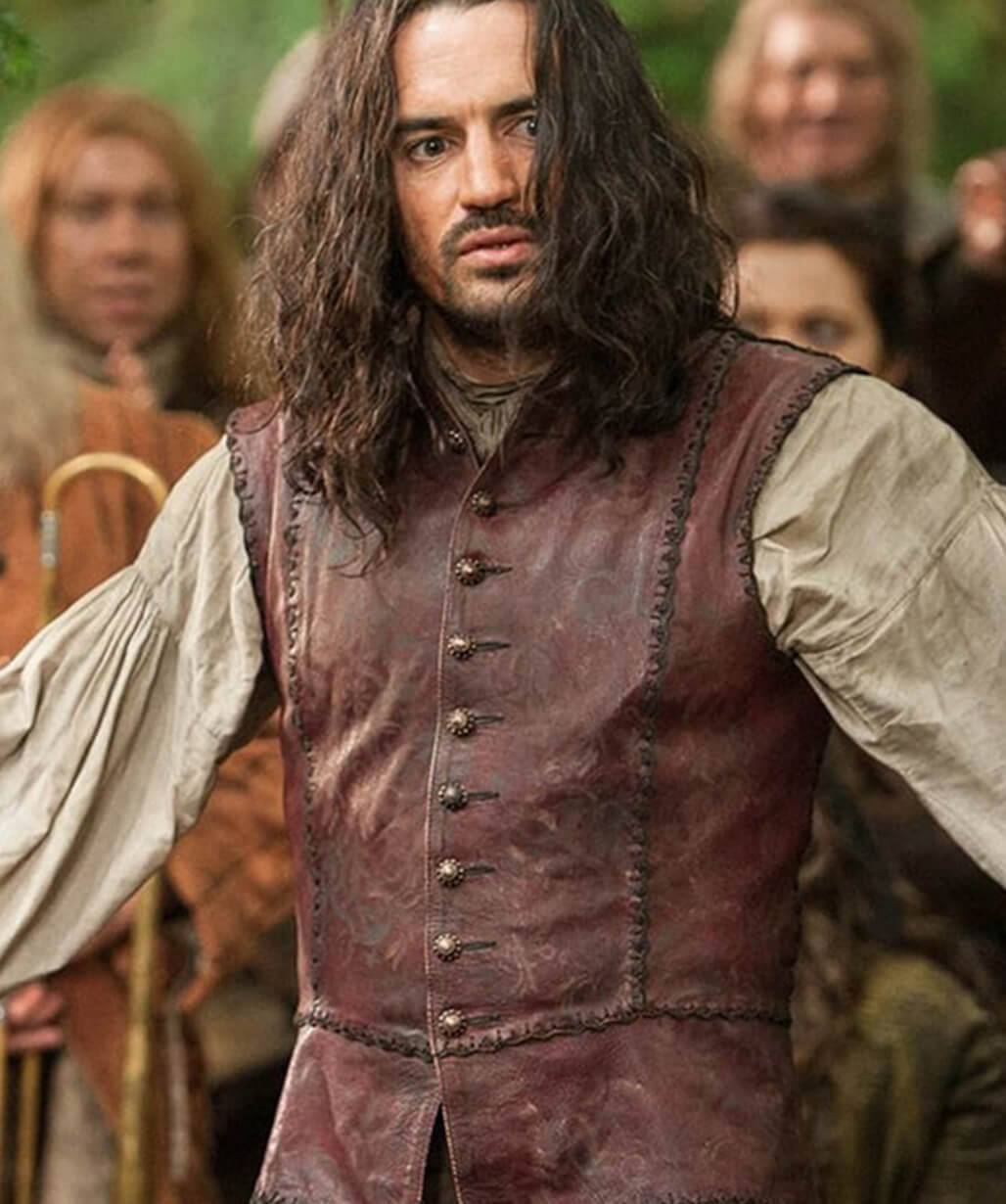 Martin Brodie Outlander Maroon Leather Vest - USA Leather Factory