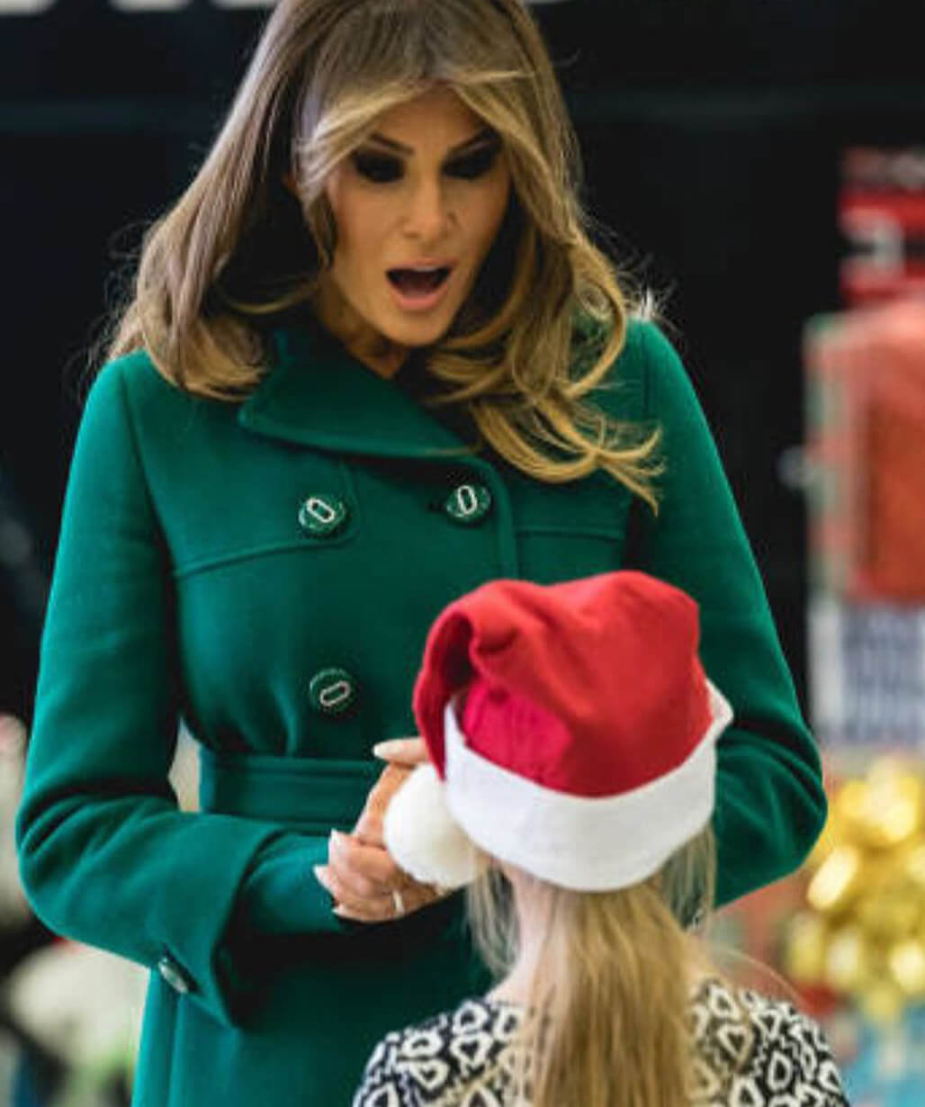 Melania Trump Green Wool Peacoat